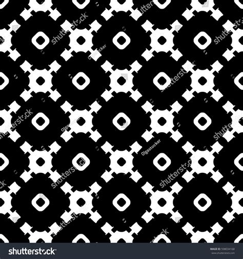 Vector Monochrome Seamless Texture Abstract Geometric Stock Vector Royalty Free 598034168