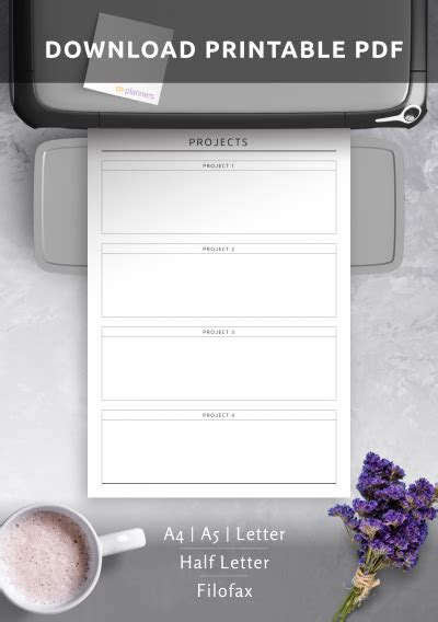 Download Printable Project List Template PDF