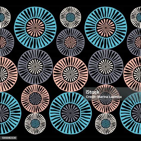 폴카는 매끄러운 패턴을 도트 민족 인물의 모자이크 패턴 텍스처 귀여운에 대한 스톡 벡터 아트 및 기타 이미지 귀여운 기하 기하 도형 Istock