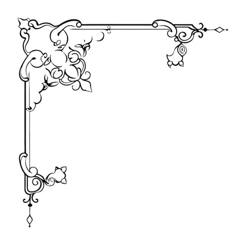 Black Ornate Frame Vector Designs With Intricate Corner Details Premium Ai Generated Vector