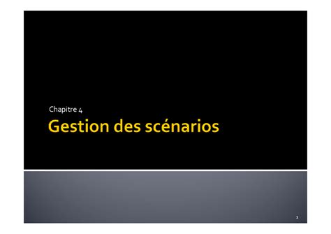 Chapitre 4 Gestion Des Scénarios Données Outils De Données Analyse De Scénarios Valeur Cible