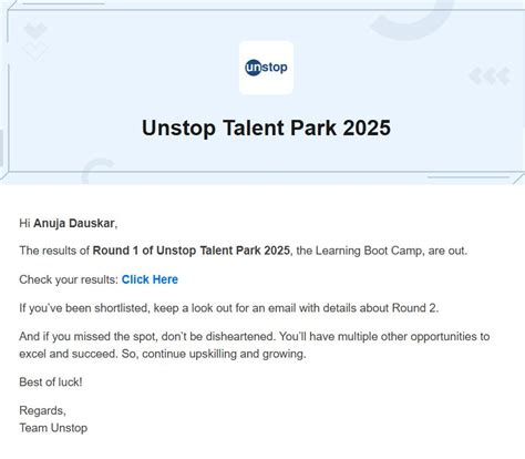 unstoptalentpark opportunities learning growth anuja dauskar