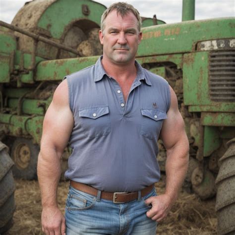 Farmer Muscle Daddy Jim Big Dilf Arms Belly Rhairybearmuscledaddy