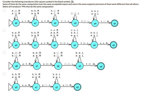 Solved Consider The Following Transducersthe Square Symbol Is The
