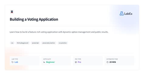 Building A Voting Application Interactive Web Development Tutorial