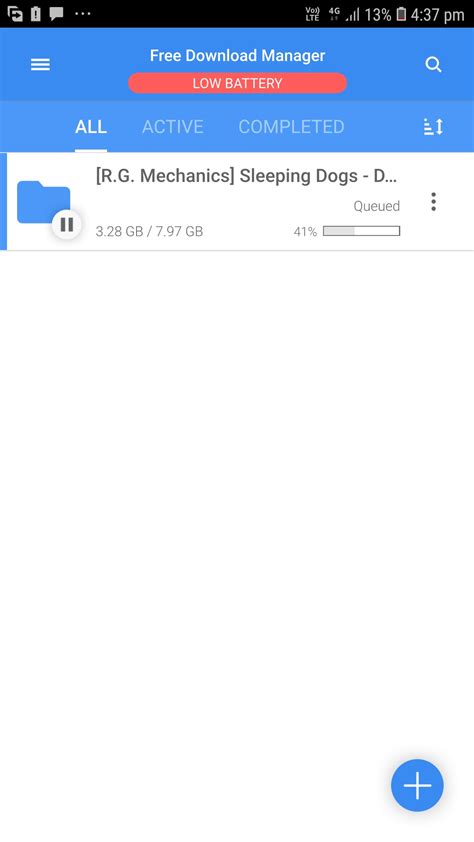 The Free Download Manager Application Download Stuck In Queued In Mobile · Issue 648