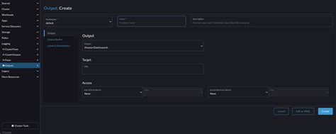 Logging `cluster Outputs` And `outputs` Create Forms Do Not Have Sticky