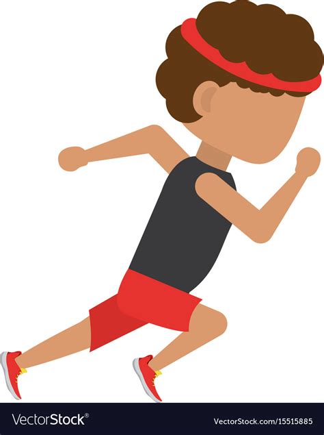 Man Running Cartoon Royalty Free Vector Image Vectorstock