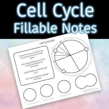 Cell Cycle Fillable Notes By The Creature Teacher TPT