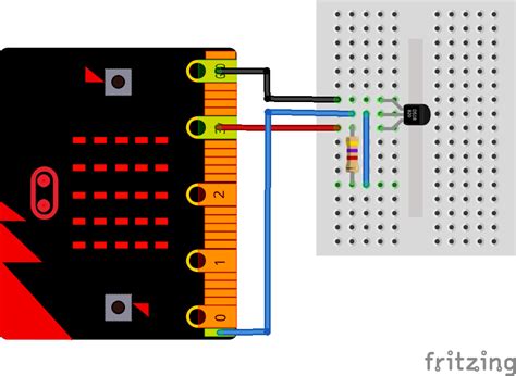 Micro Bit And DS18B20 Temperature Sensor Example