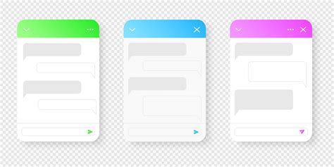 Chat Bot Screen Templates Life Chat Windows With Message Bubbles