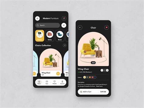Furniture Shop App Ui Concept On Behance