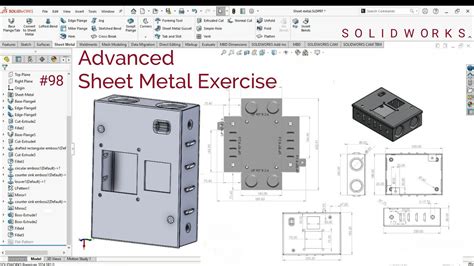 Advanced Solidworks Sheet Metal Tips And Tricks Solidwoks Tutorial Youtube