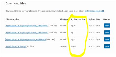 Pip Installing Mysqlclient In Python 36 In Windows Stack Overflow
