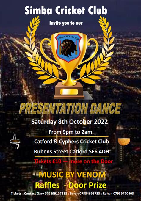 Simba Presentation Dance Simba Cricket Club