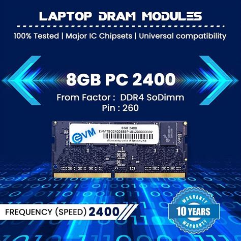 EVM 8GB DDR4 Laptop RAM 2400MHz So DIMM Update Your Desktop At Rs 1450 Piece DDR4 RAM