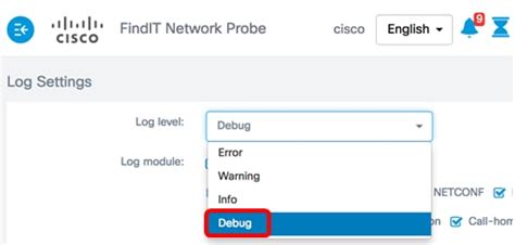 Manage Log Settings On The FindIT Network Management Cisco