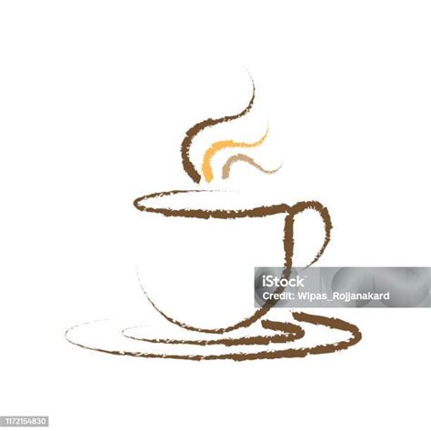 연기가 나는 커피 컵 벡터 일러스트 아이콘입니다 플랫 스타일 카페테리아 포스터 및 배너 카드 디자인 0명에 대한 스톡 벡터 아트 및 기타 이미지 Istock