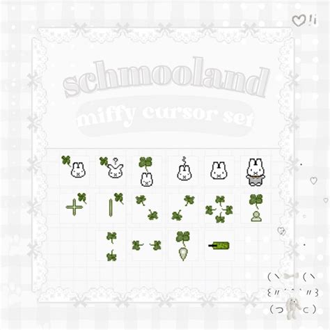 Miffy Cursor For Pc Gamers Miffy Gaming Pc Cursor Clover Aesthetic Juminocore Girly