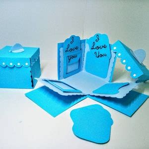 Explosion Box Svg Exploding Box Cricut Birthday Surprise Pop Up Card Etsy