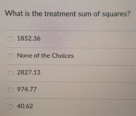 Solved Consider The Following Computer Output For An