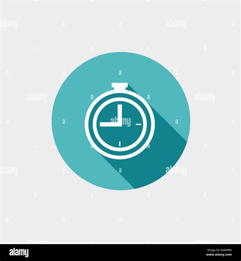 Clock Flat Icon Stock Photo Alamy