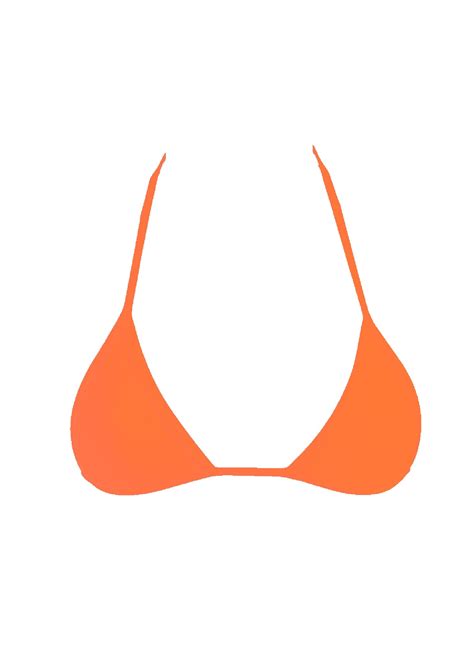 008 Micro Bikini Top Sunburst Orange Neon Orange Tiny Bikini Top