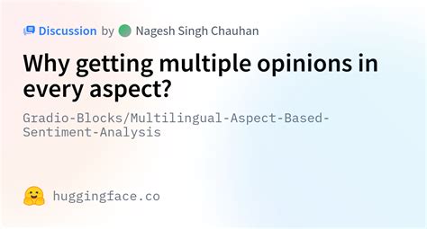 Gradio Blocksmultilingual Aspect Based Sentiment Analysis · Why Getting Multiple Opinions In