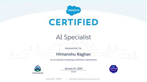 Salesforce Ai Artificialintelligence Salesforceai Certifiedspecialist Salesforcecommunity
