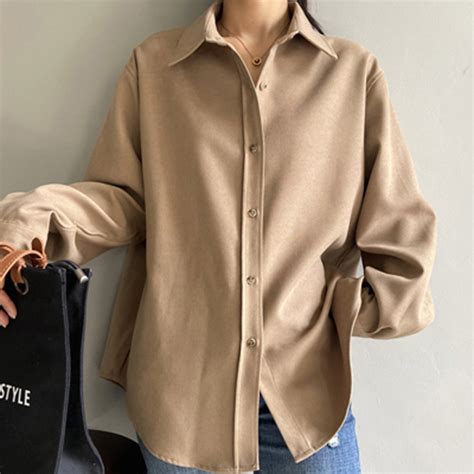 여성 루즈핏 코듀로이 셔츠 도톰 골지 남방 블라우스