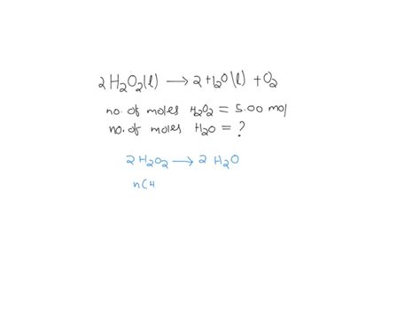 Solved 8 Given The Following Decomposition Reaction Calculate The Moles Of Water Produced