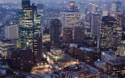 Ночной Токио обои для рабочего стола картинки и фото