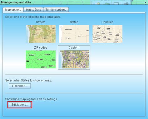 Edit Map Legend