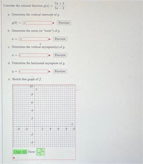 solved nsider the rational function g x 5x−27x 3 a