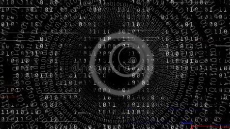 Binary Coding On Black Background Stock Footage Video Of Circle Information 157659744