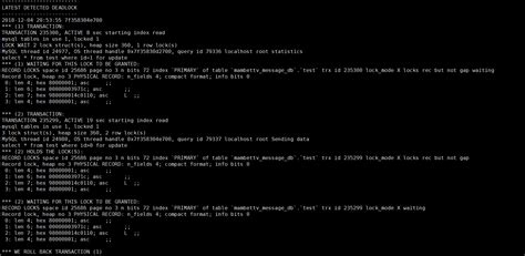 Explain Deadlock In Mysql Stack Overflow
