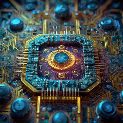 Closeup Of A Computer Motherboard With A Prominent Clock Component