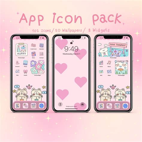130 Pink App Icon Packcute Iconcute Widgetskawaii App Iconpastel