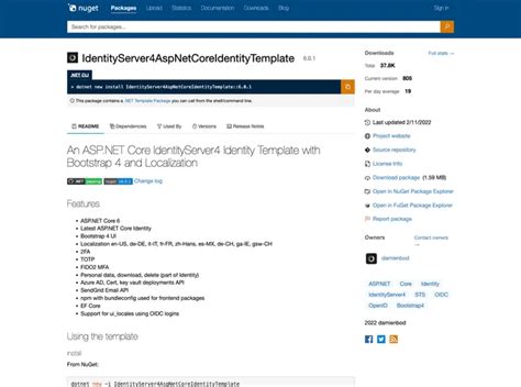 IdentityServer4AspNetCoreIdentityTemplate By Damienbod A Undefined