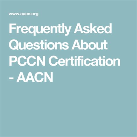 PCCN Certification FAQs