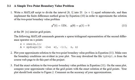 Solved 31 ﻿a Simple Two Point Boundary Value Problemwrite A