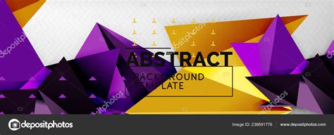 Mosaic Triangular 3d Shapes Composition Geometric Modern Background