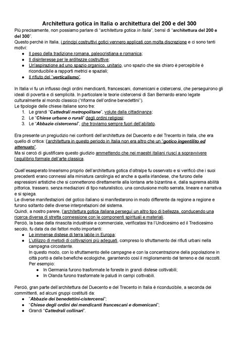 Architettura Del Duecento E Del Trecento In Italia Dispense Di Storia