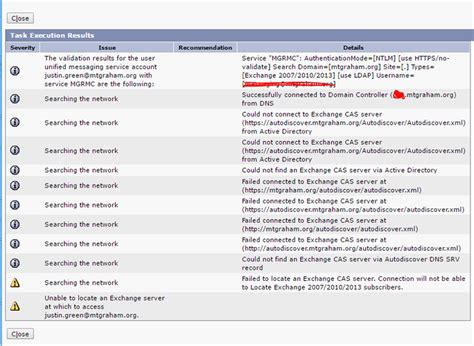 Cisco Unity Connection 11 Unified Mailbox Not Connecting To Exchange