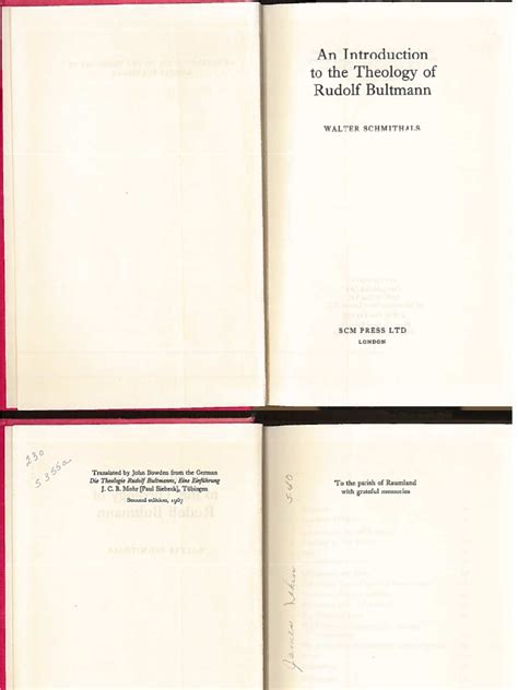 An Introduction To The Theology Of Rudolf Bultmann Ii Pdf