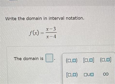 Answered Write The Domain In Interval Notation F X The Domain Is X 3