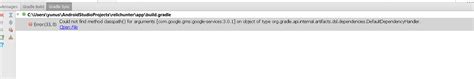 Android Error33 0 Could Not Find Method Classpath For Arguments