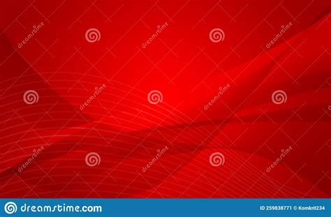 Red Lines Wave Curve Depth With Soft Gradient Abstract Background Stock Illustration