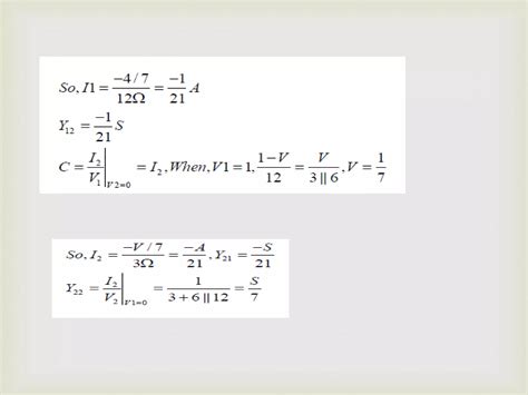 Two Port Networks Y Parameters Pptx Computer Networking Computing