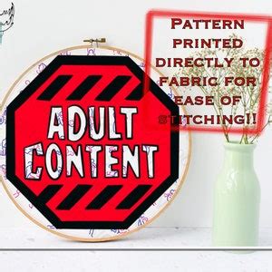 PRINTED STICK FIGURE Sex Collage Embroidery Template Pattern Printed On Fabric Romance